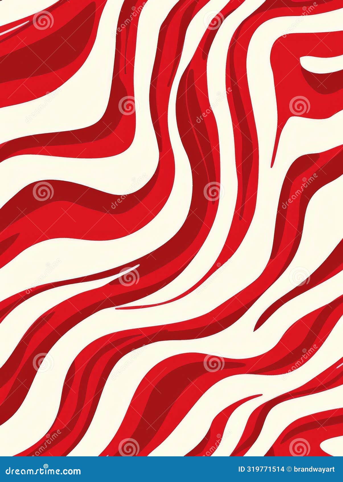 Red and White Background with Wavy Lines Stock Illustration ...