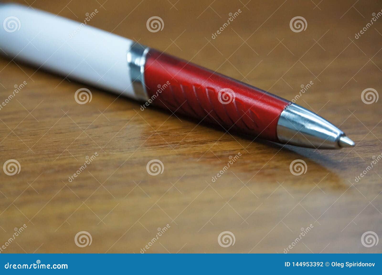 Red and White Ballpoint Pen Stock Photo - Image of writer, ballpoint ...
