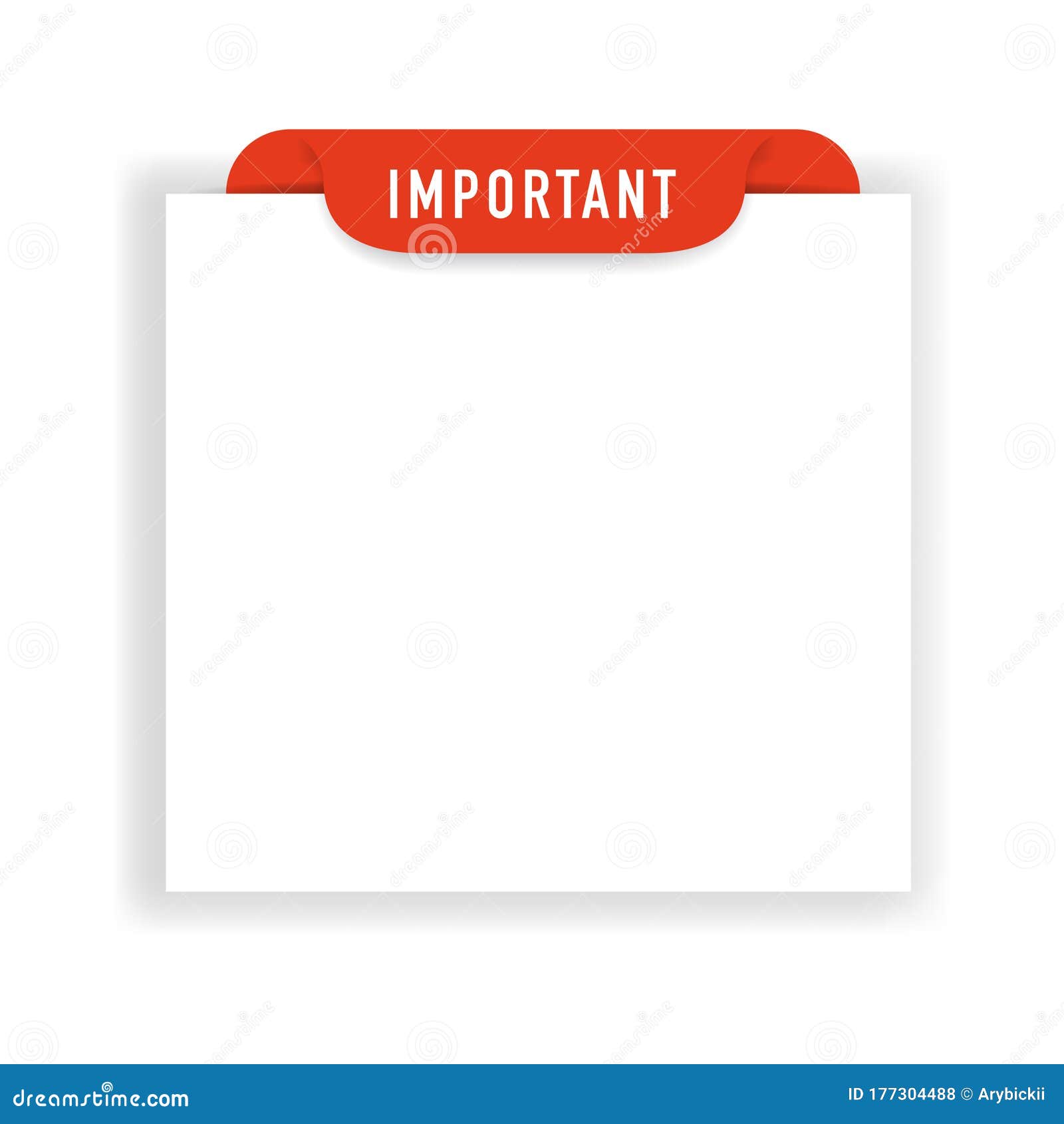 Red and White Banner Important. Vector Stock Vector - Illustration of ...