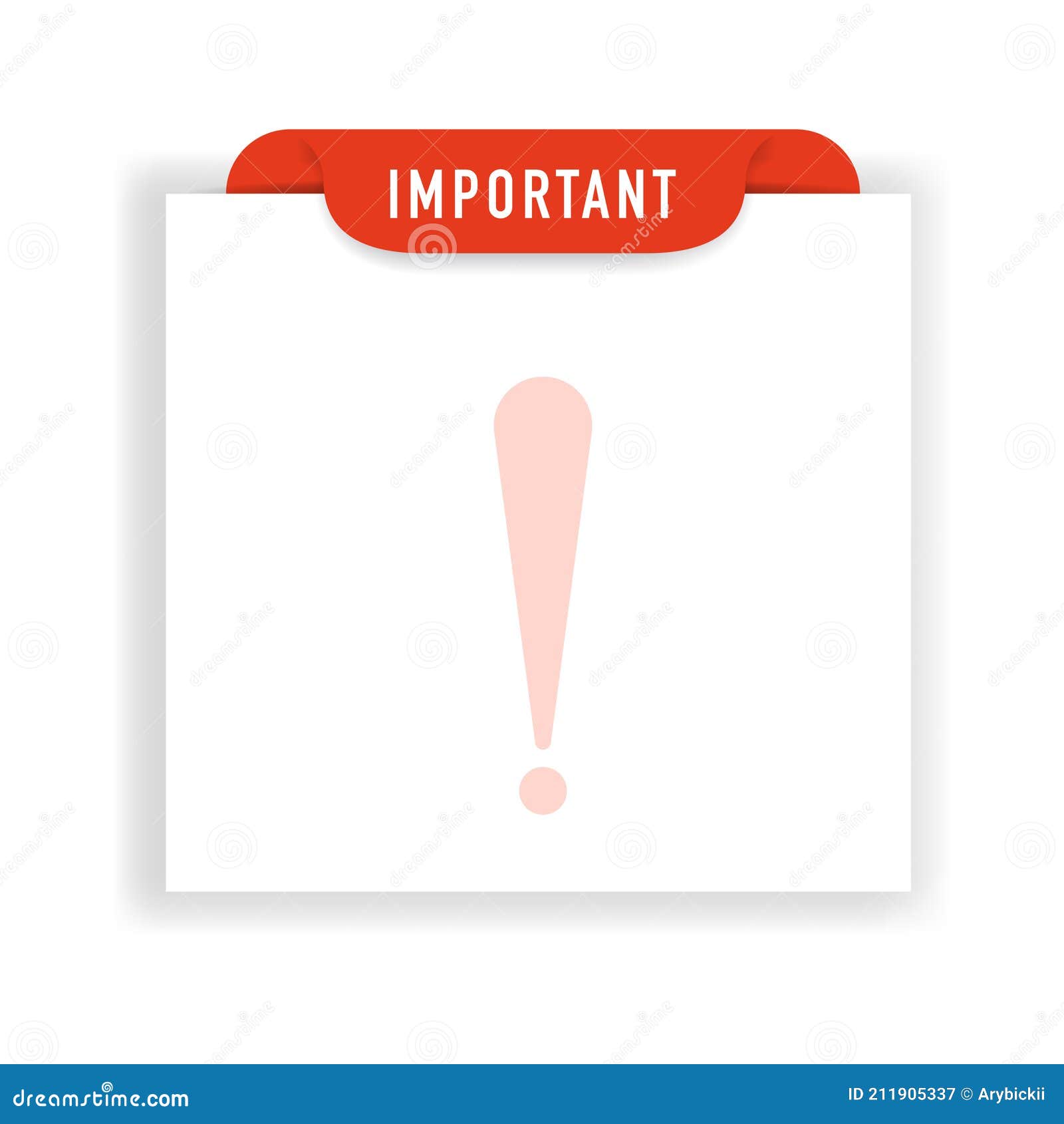 Red and White Banner Important. Vector Stock Vector - Illustration of ...