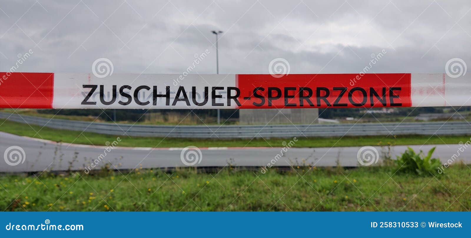 Red and White Banner on a Race Track Stock Image - Image of outdoor ...