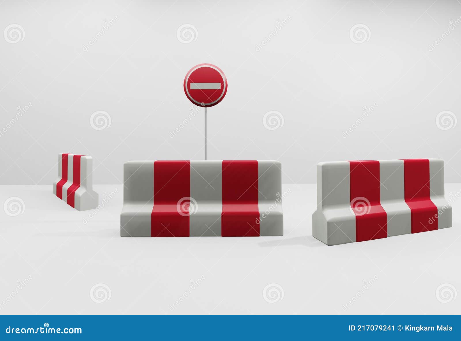 White-red Barrier Gate. Organization And Closing Of The Entrance To The ...