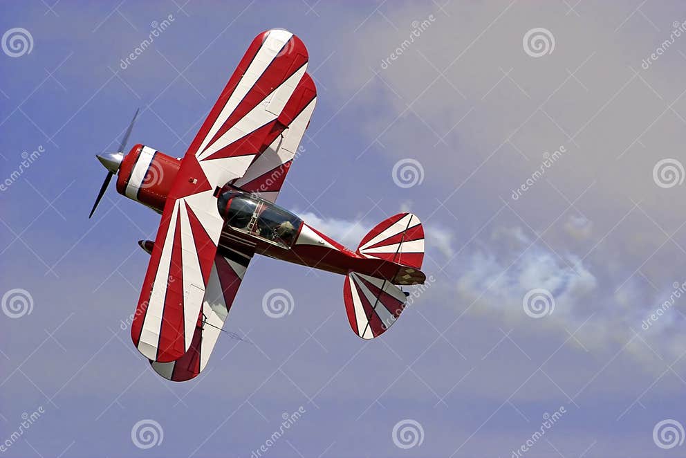 Red white biplane stock photo. Image of biplane, plane - 5344322