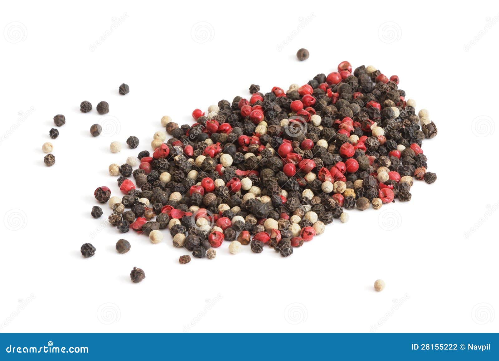Red, White and Black Peppers on White. Stock Photo - Image of cookery ...