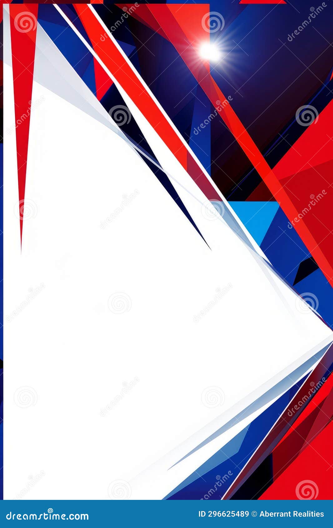 A Red White and Blue Background with a Triangle Shape Stock ...