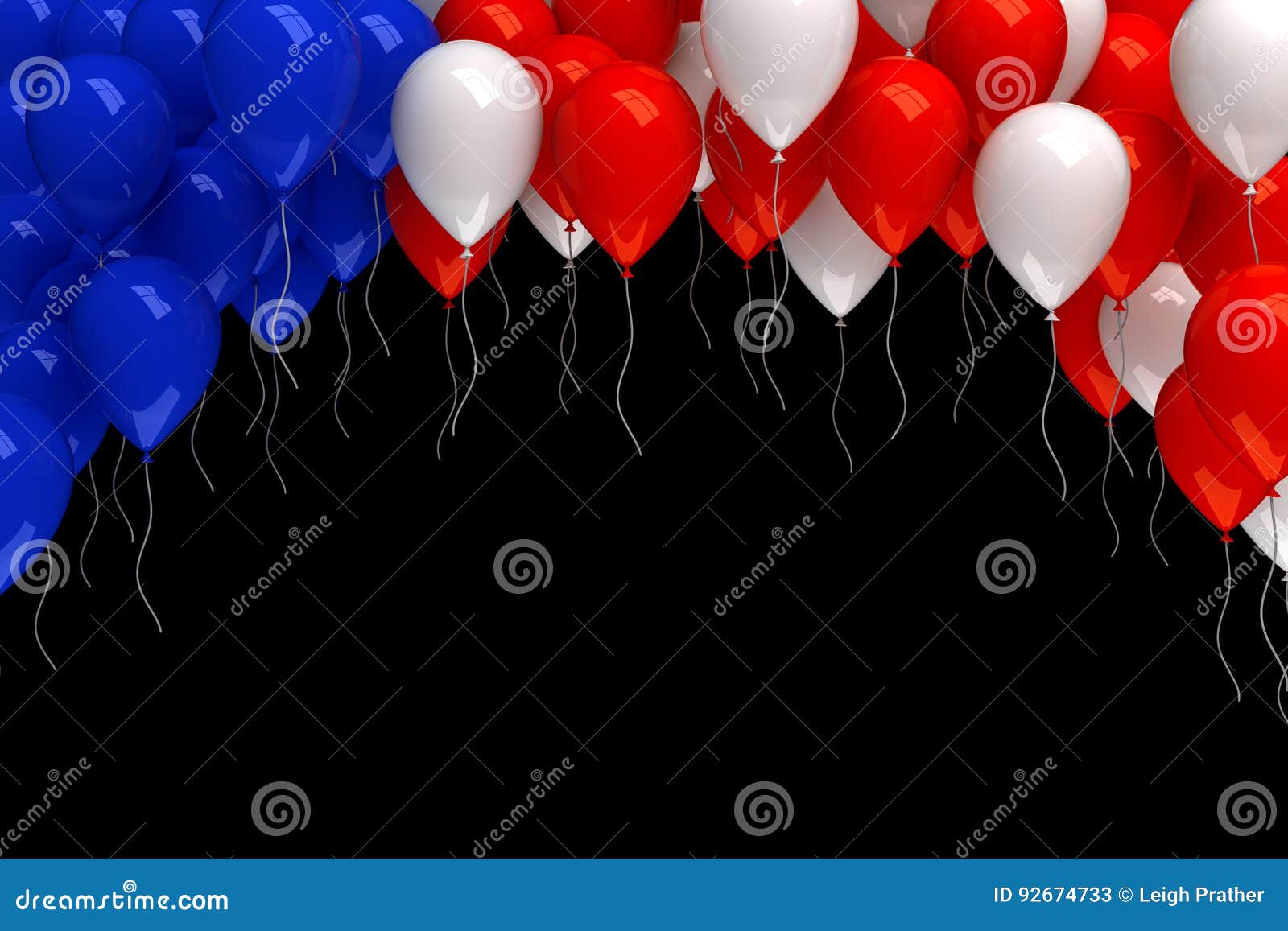 Red, White, and Blue Balloons Background Stock Illustration ...
