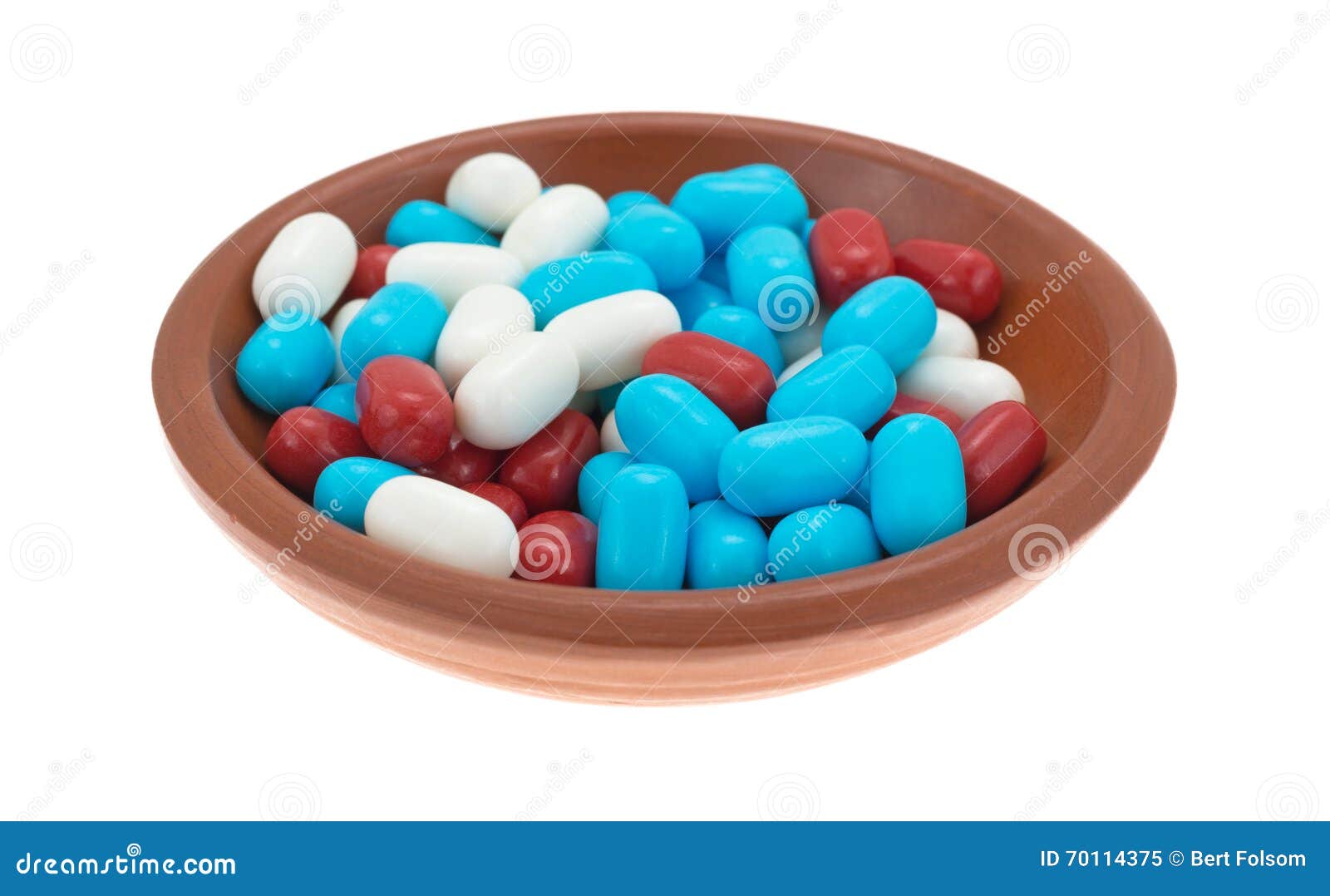 Red White and Blue Breath Mints in a Bowl Stock Image - Image of ...