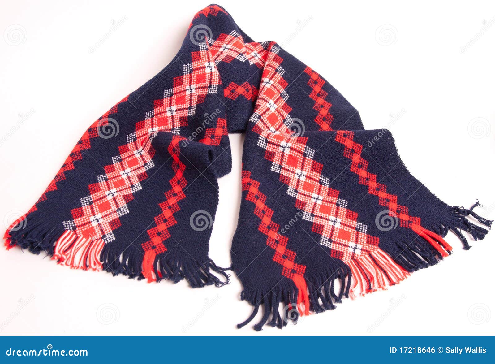 Red, White & Blue Colored Wool Scarf Stock Photo - Image of blue ...