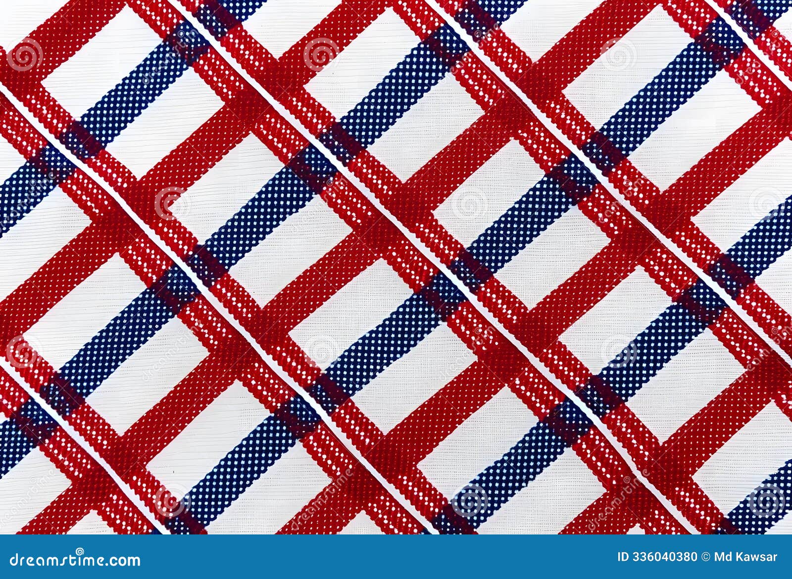 Red White Blue Diagonal Plaid Fabric Texture Stock Illustration ...