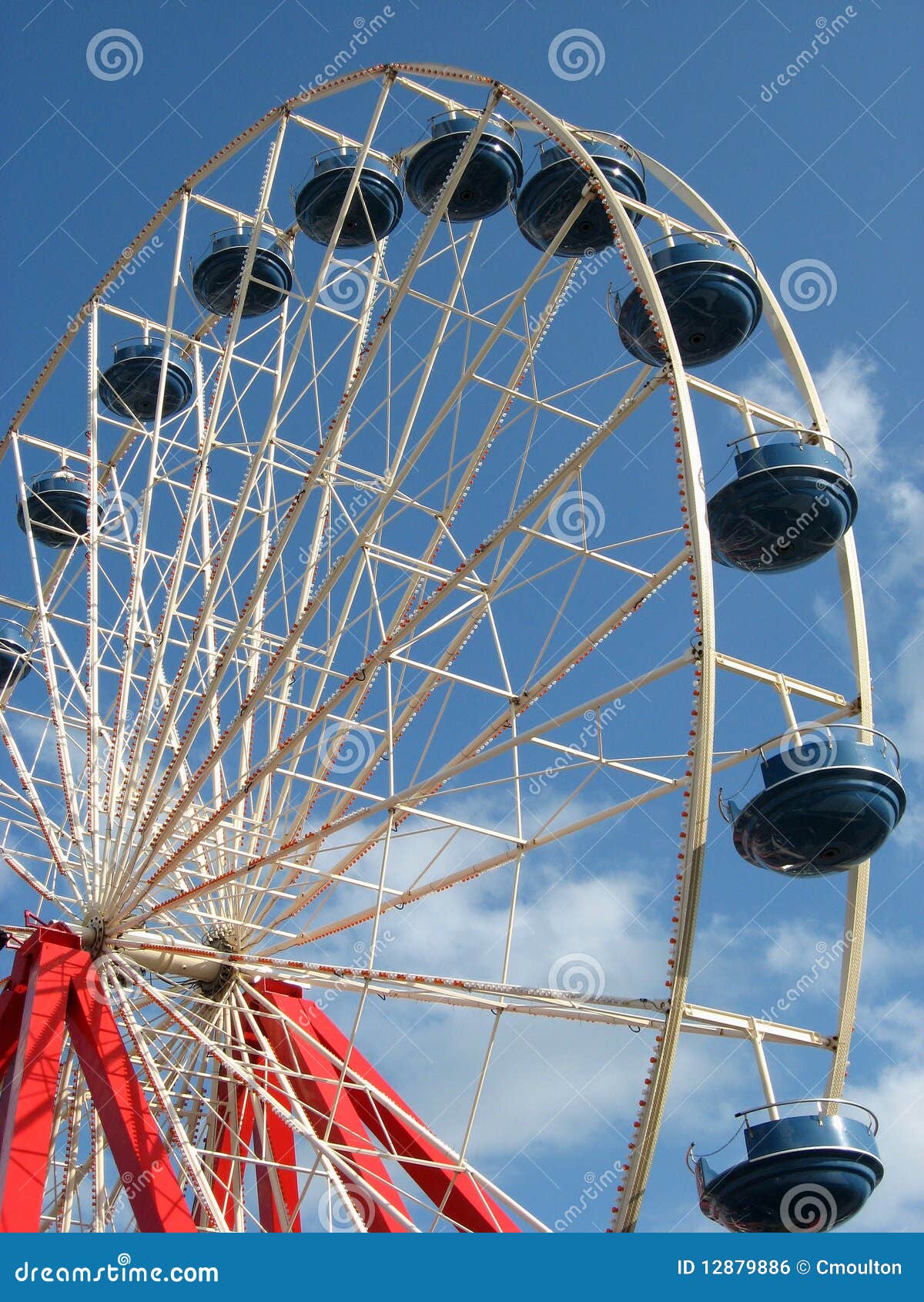 Red, White, and Blue Ferris Wheel Stock Photo - Image of round, summer ...
