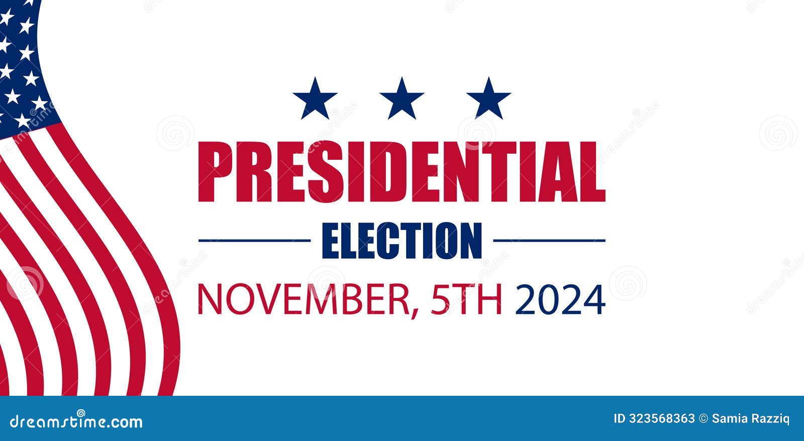 Red White and Blue an Inside Look at the 2024 Election Stock Vector ...