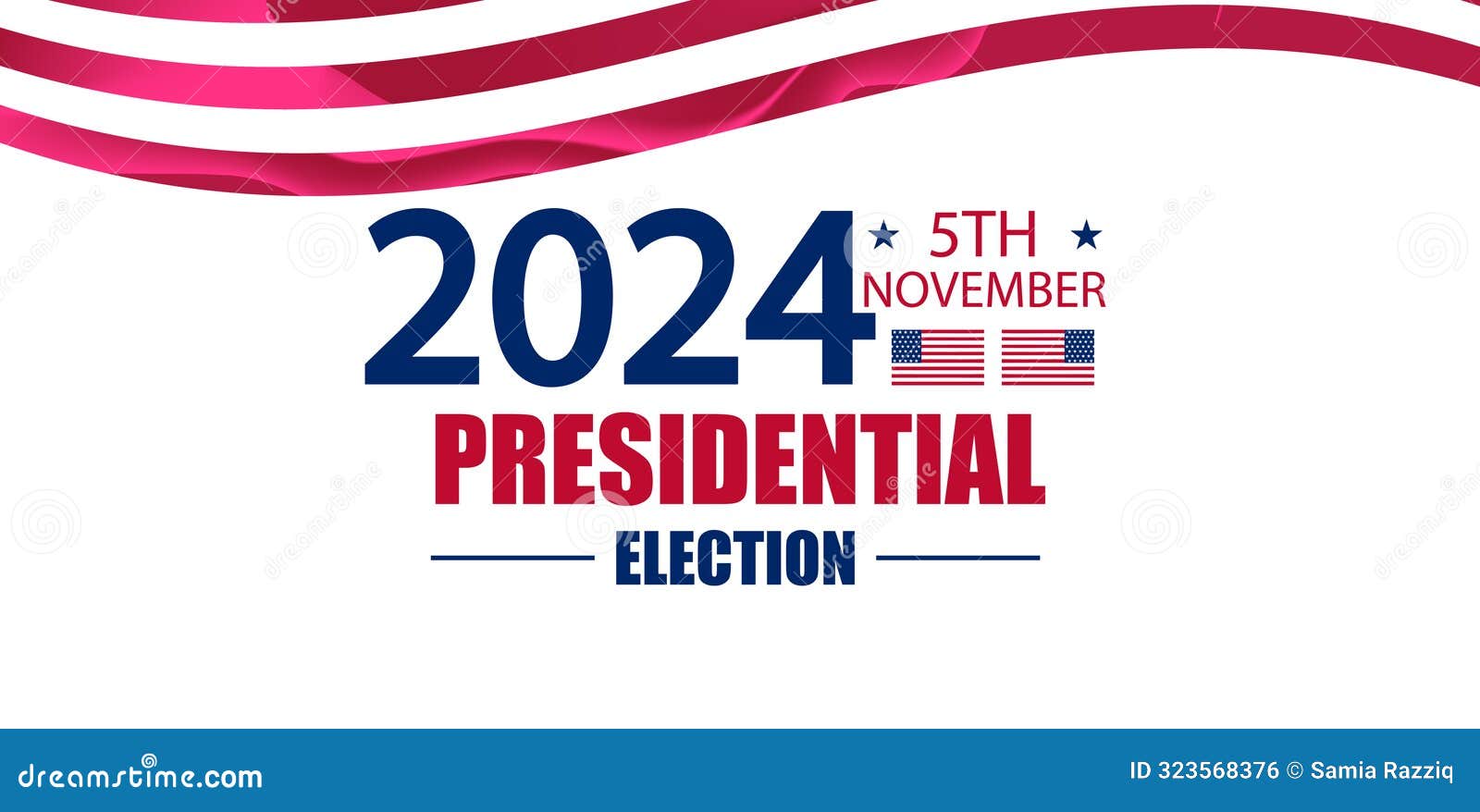 Red White and Blue an Inside Look at the 2024 Election Stock Vector ...