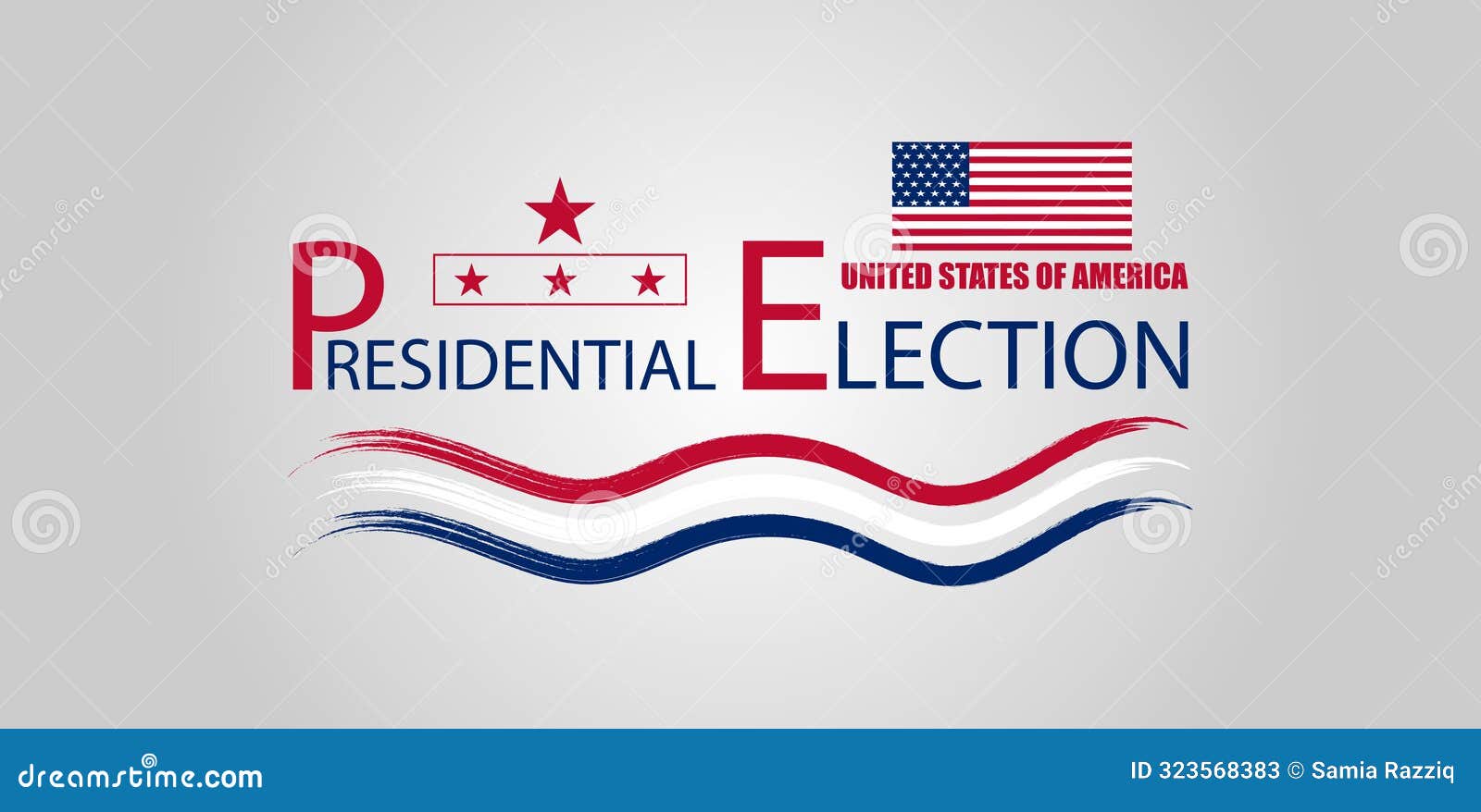 Red White and Blue an Inside Look at the 2024 Election Stock Vector ...
