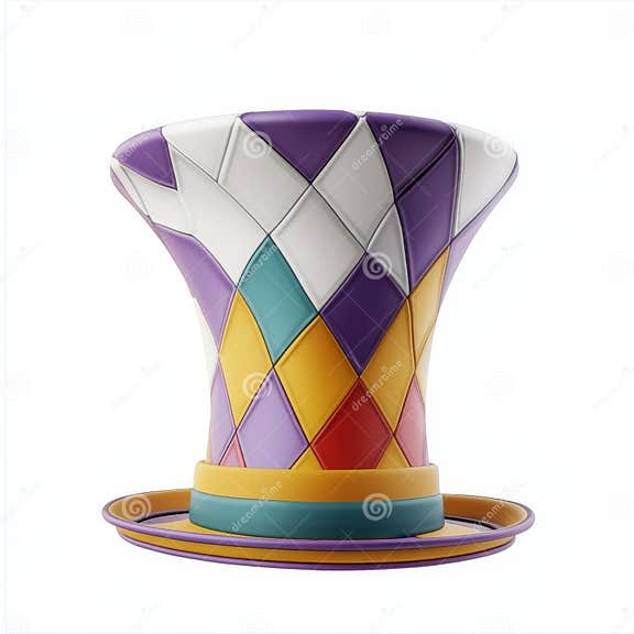 A Red, White, and Blue Jester Hat that Has a Blue Pom-pom Stock ...