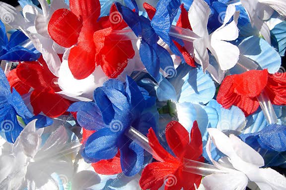 Red, White & Blue Leis stock photo. Image of blue, hawaiian - 142176