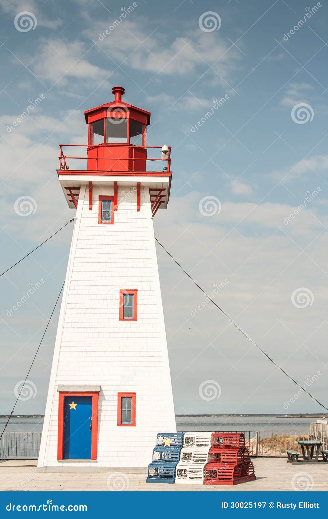 Arcadian Lighthouse stock image. Image of blue, coastline - 30025197