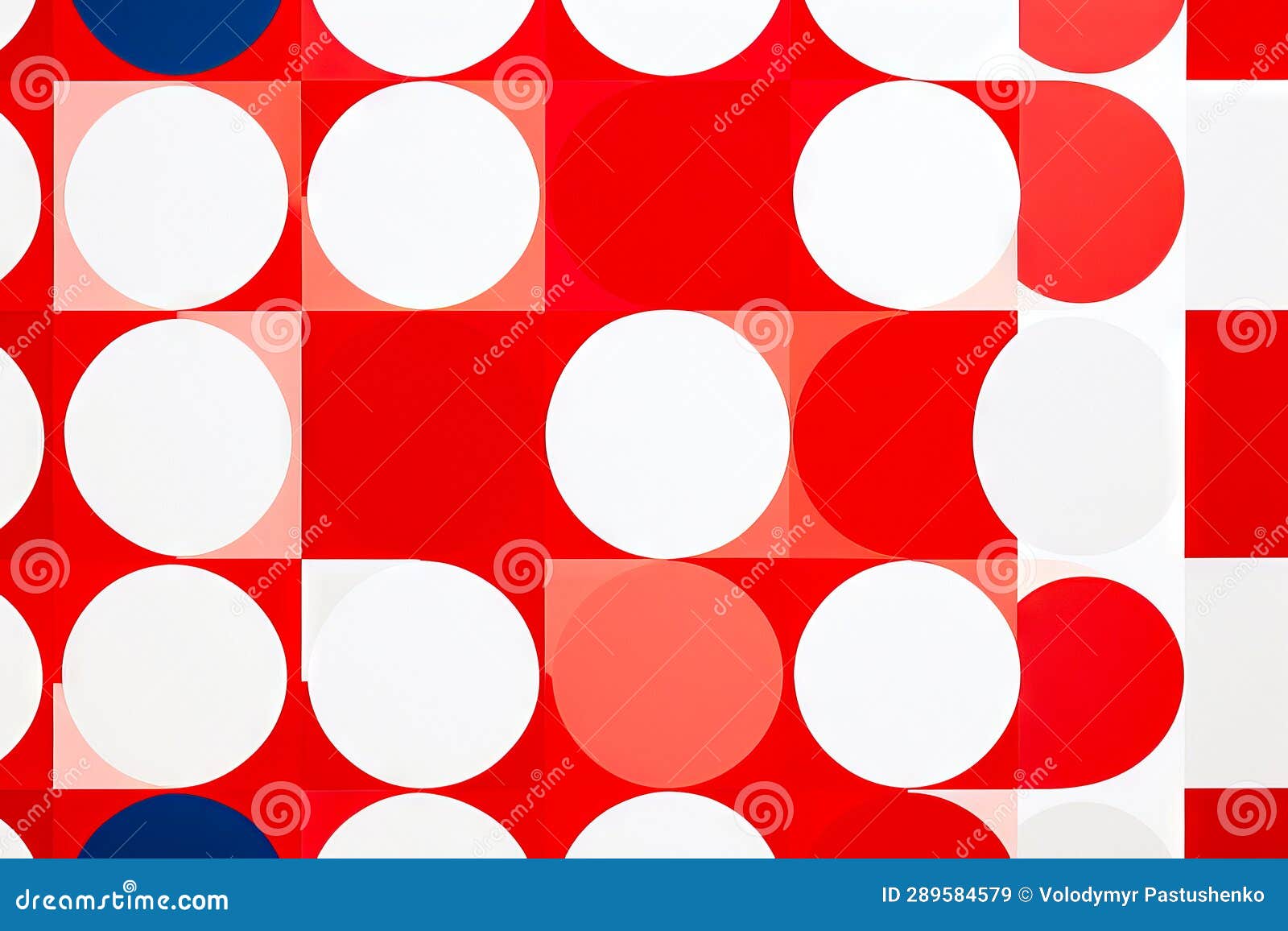 Red, White and Blue Pattern with Circles on it. Generative AI Stock ...