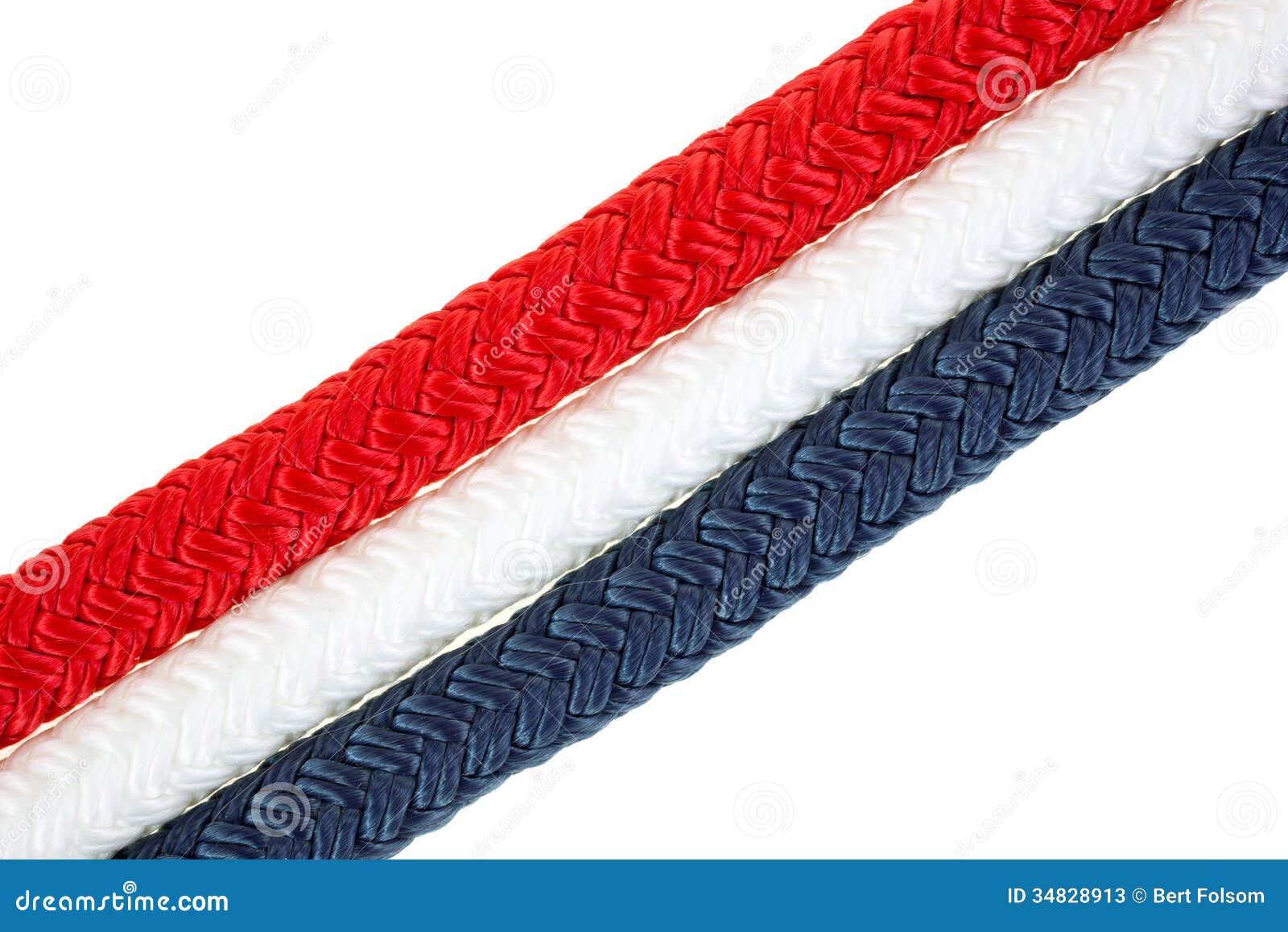 Red White and Blue Rope Strands Stock Image - Image of strength, marine ...