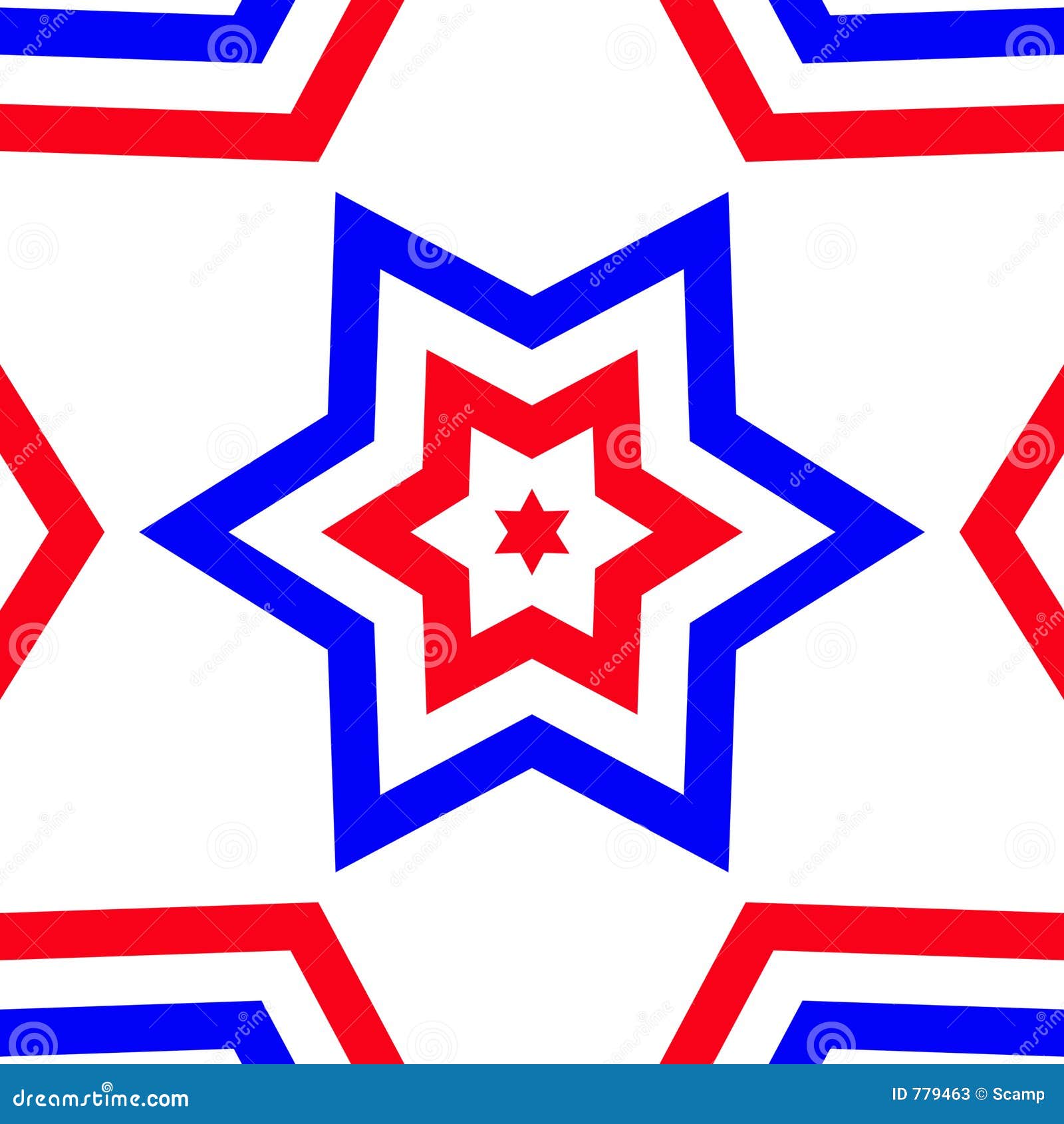 Red, White, & Blue Star - American Pride Stock Illustration ...