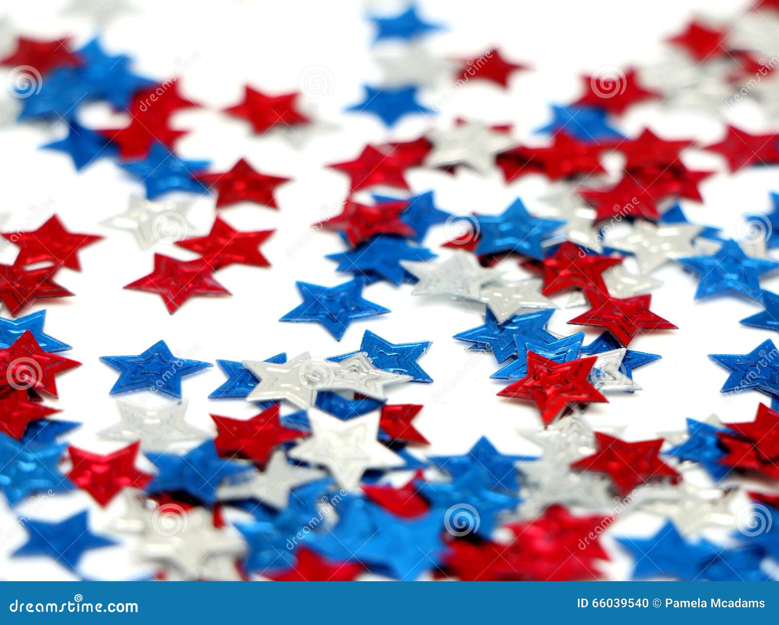 Red, White and Blue Stars stock photo. Image of confetti - 66039540
