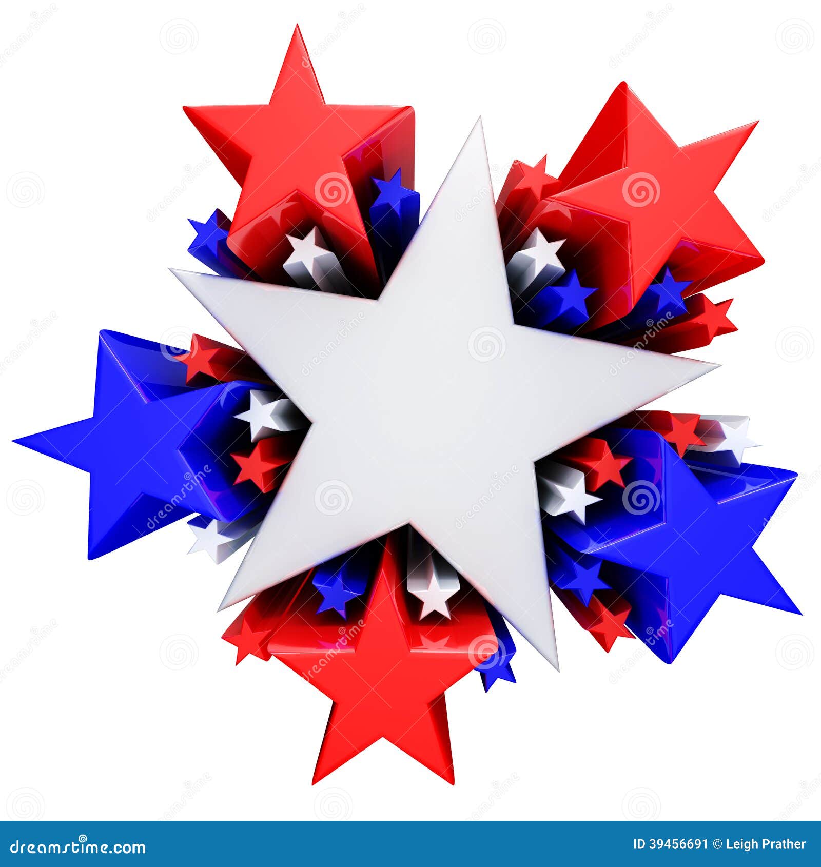 Red, white and blue stars stock illustration. Illustration of burst ...