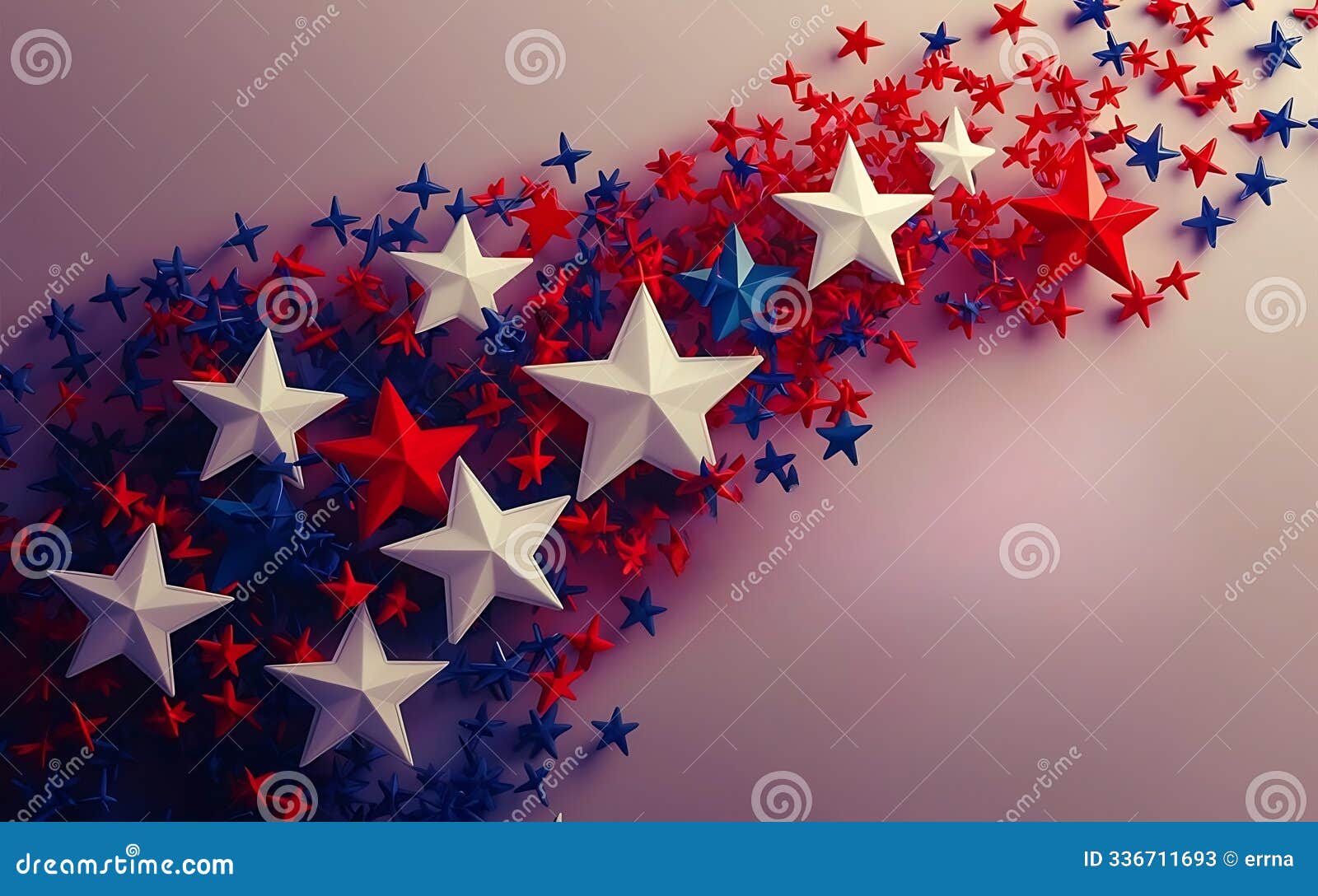Red, White, and Blue Stars in a Diagonal Pattern Against a Purple ...