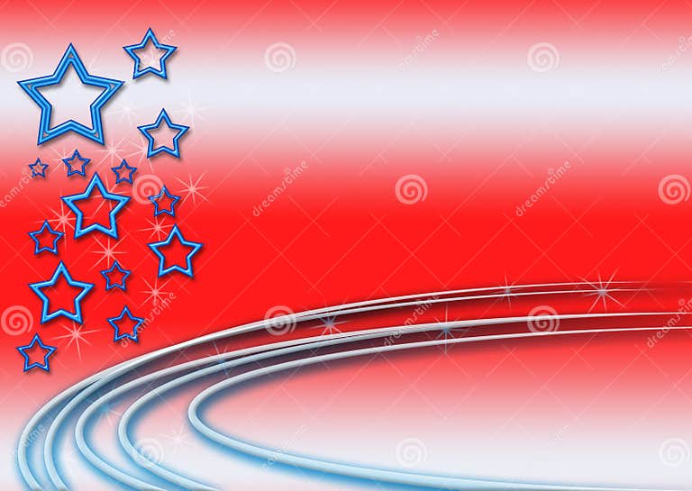 Red, White and Blue Template Stock Illustration - Illustration of ...