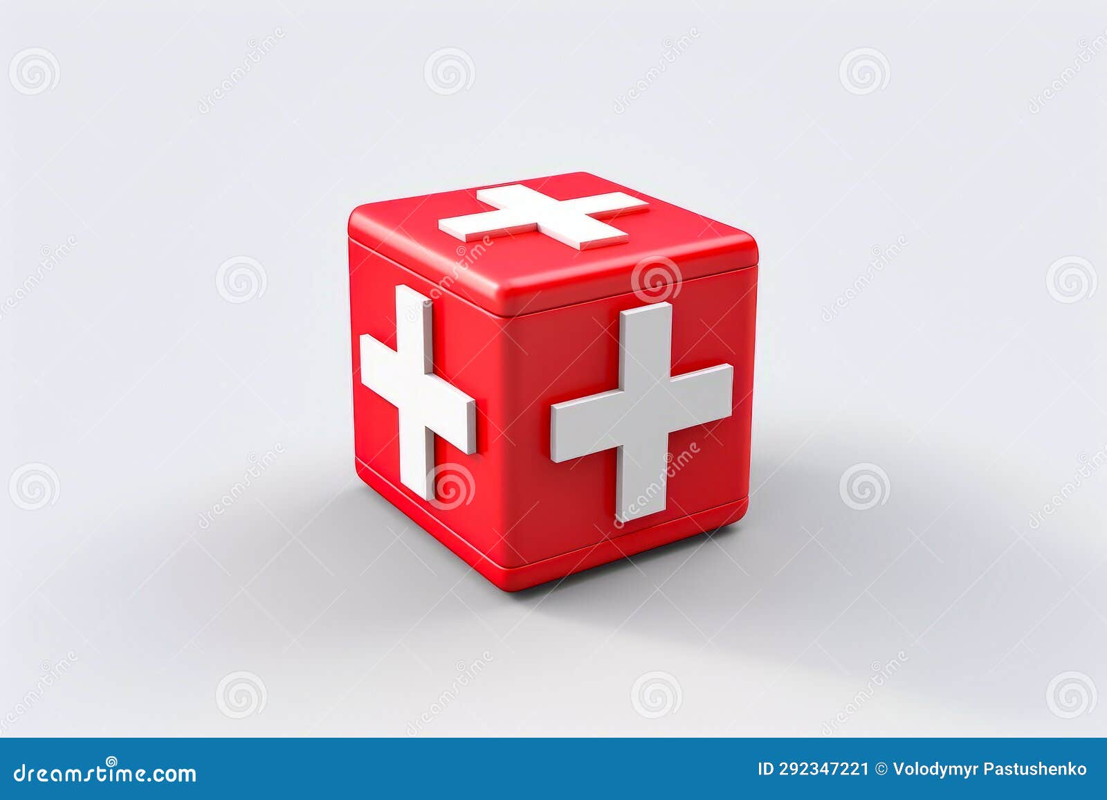 Red and White Box with Cross on it S Side. Generative AI Stock Image ...