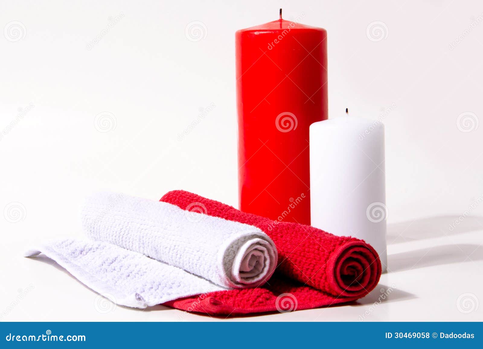Red and white candle stock photo. Image of still, decor - 30469058
