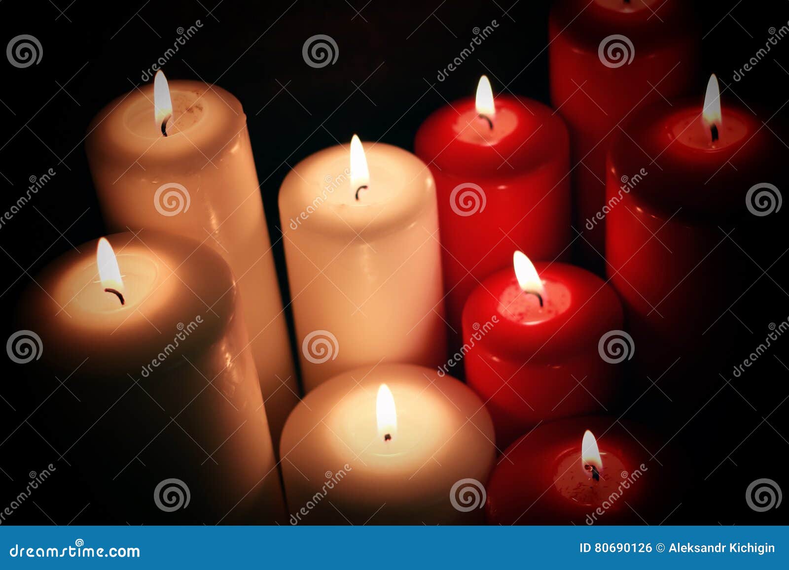 Red white candle stock photo. Image of flame, gift, celebrate - 80690126