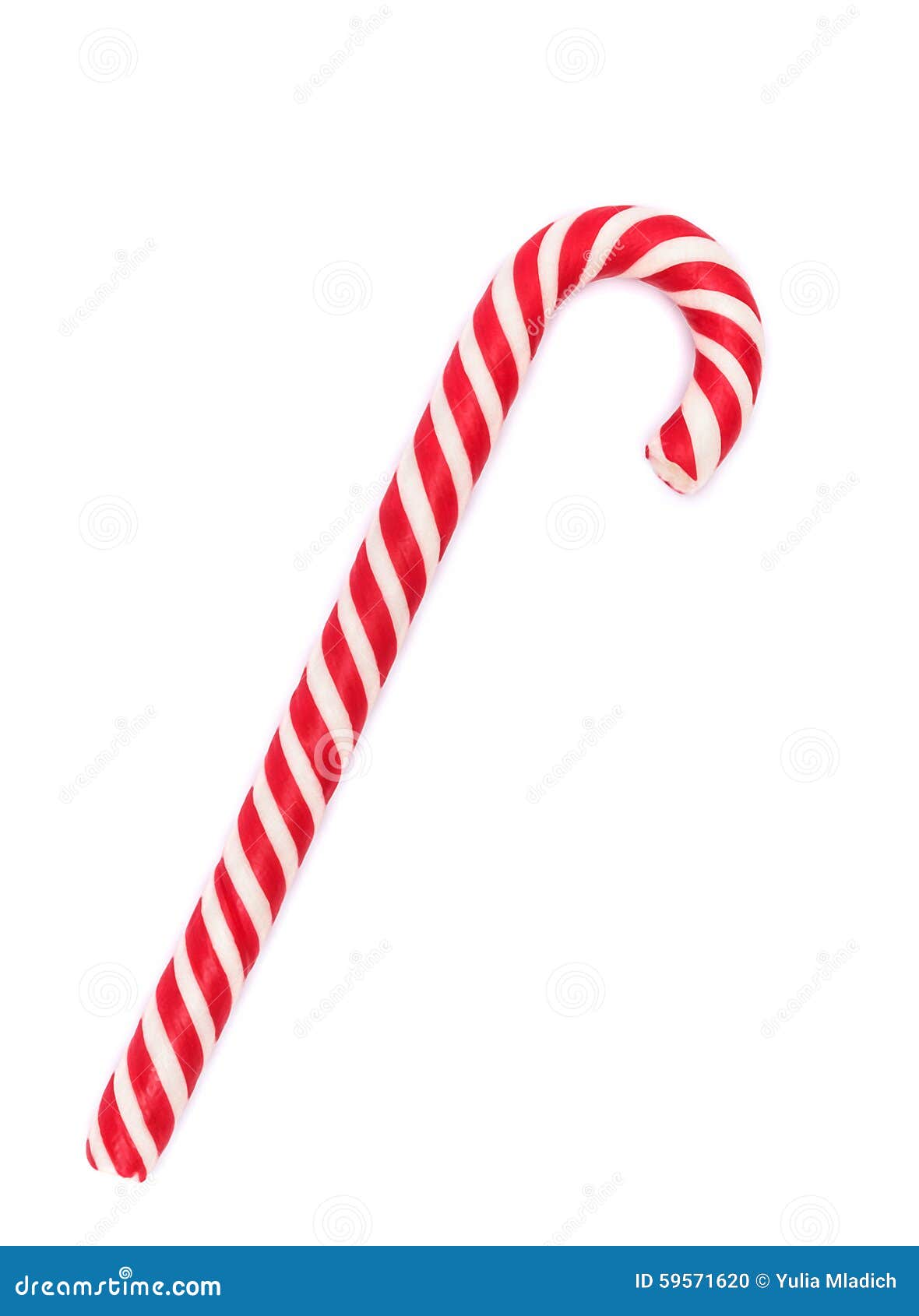 Red-white Candy Cane Isolated on White Stock Photo - Image of food ...