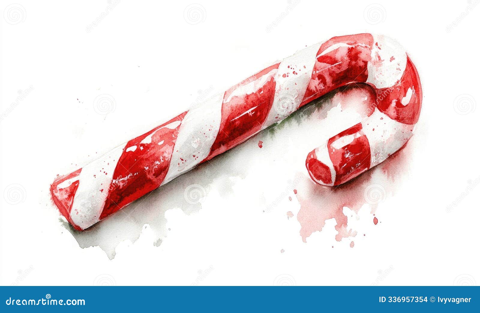A Red and White Candy Cane with Red Stripes Stock Photo - Image of ...