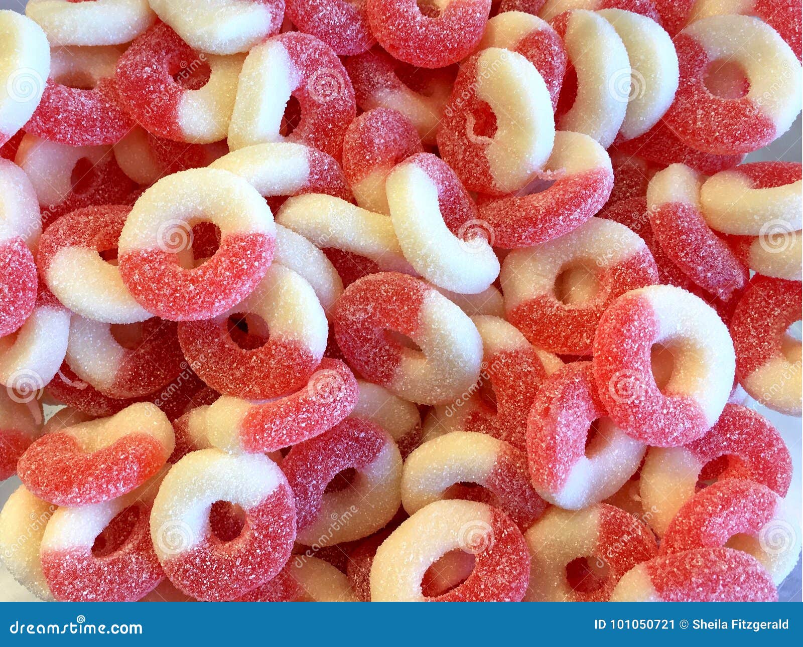 Red and white candy rings stock image. Image of bulk - 101050721