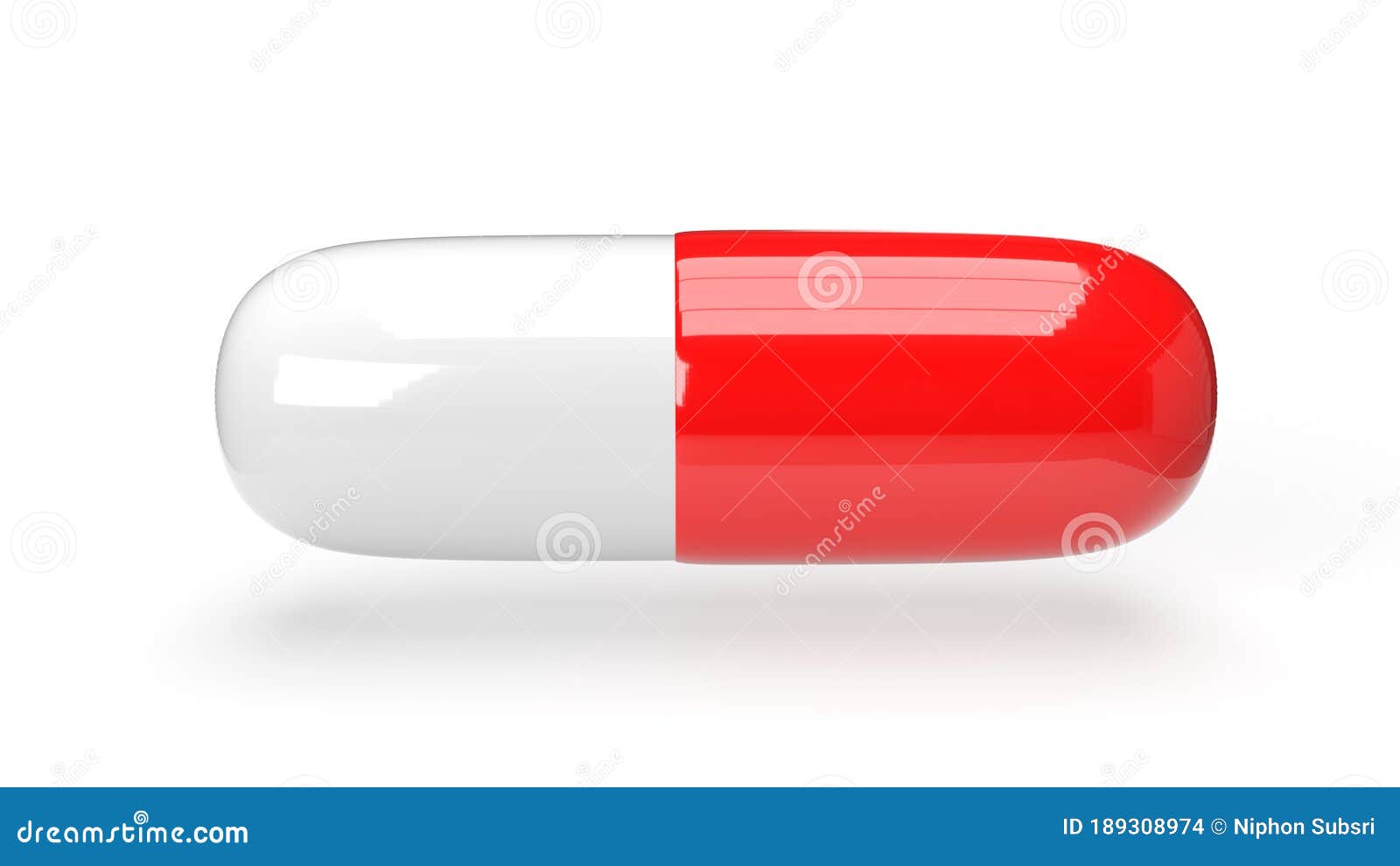 Red White Capsule 3d Rendering for Medical Content Stock Illustration ...