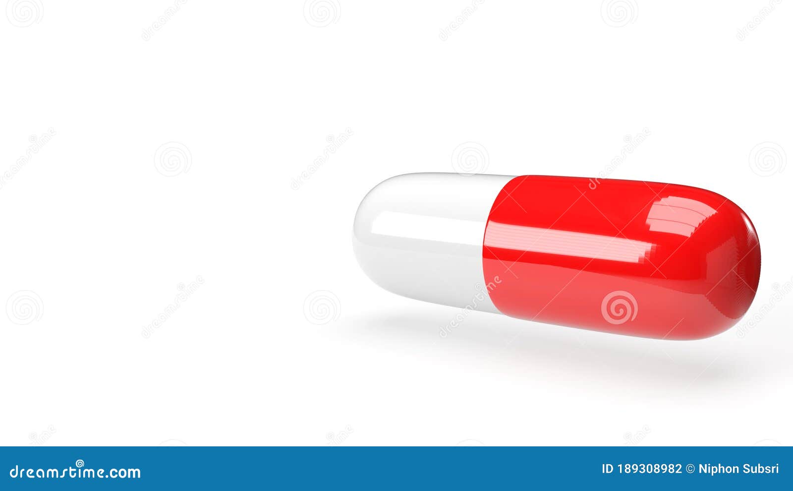Red White Capsule 3d Rendering for Medical Content Stock Illustration ...