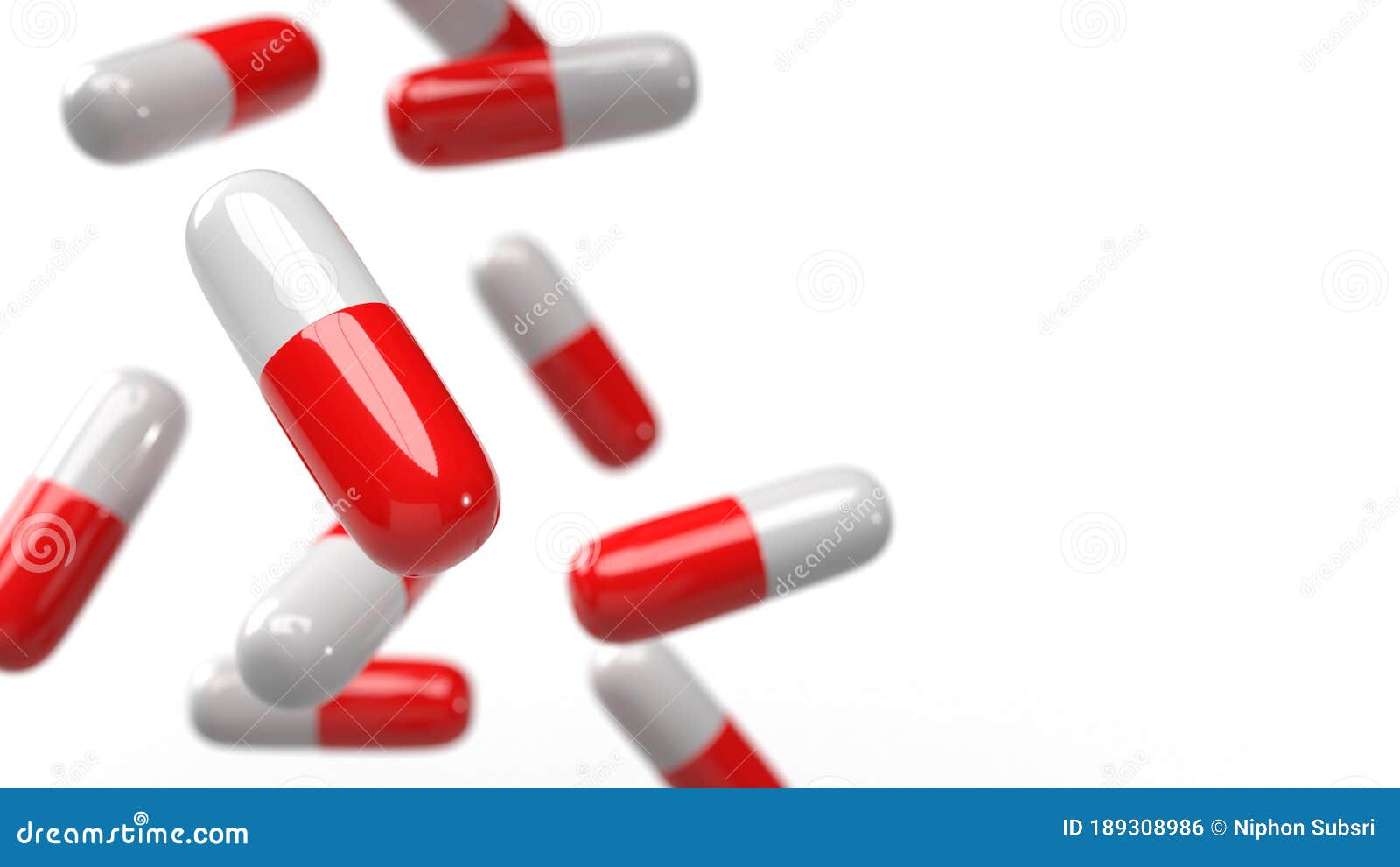 Red White Capsule 3d Rendering for Medical Content Stock Illustration ...