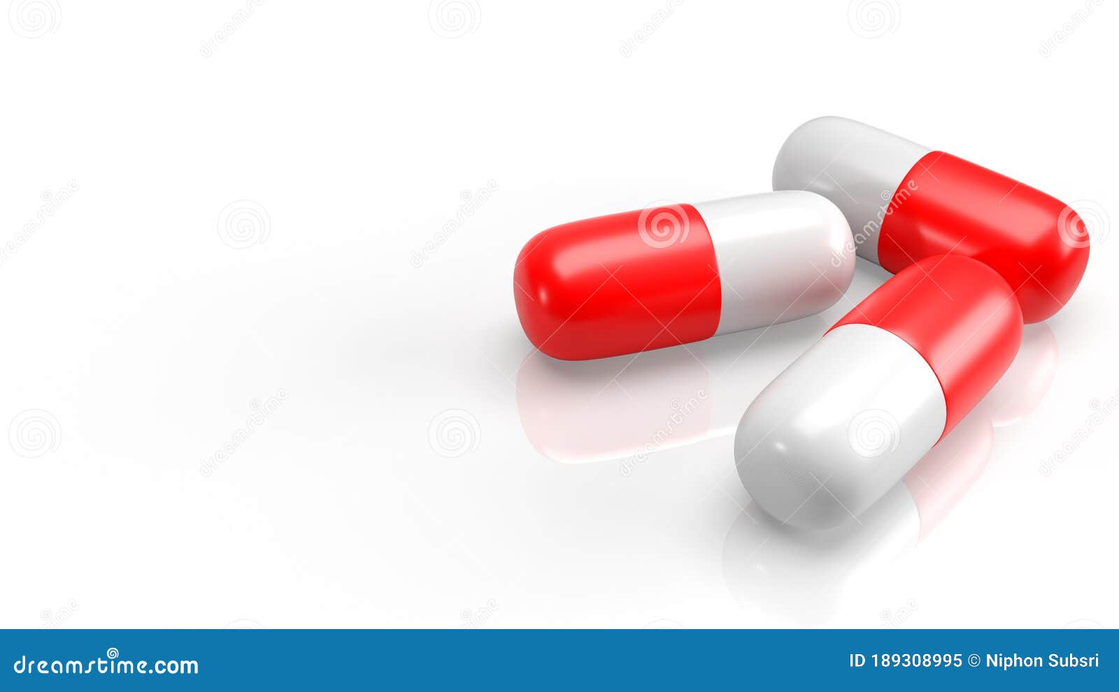 Red White Capsule 3d Rendering for Medical Content Stock Illustration ...