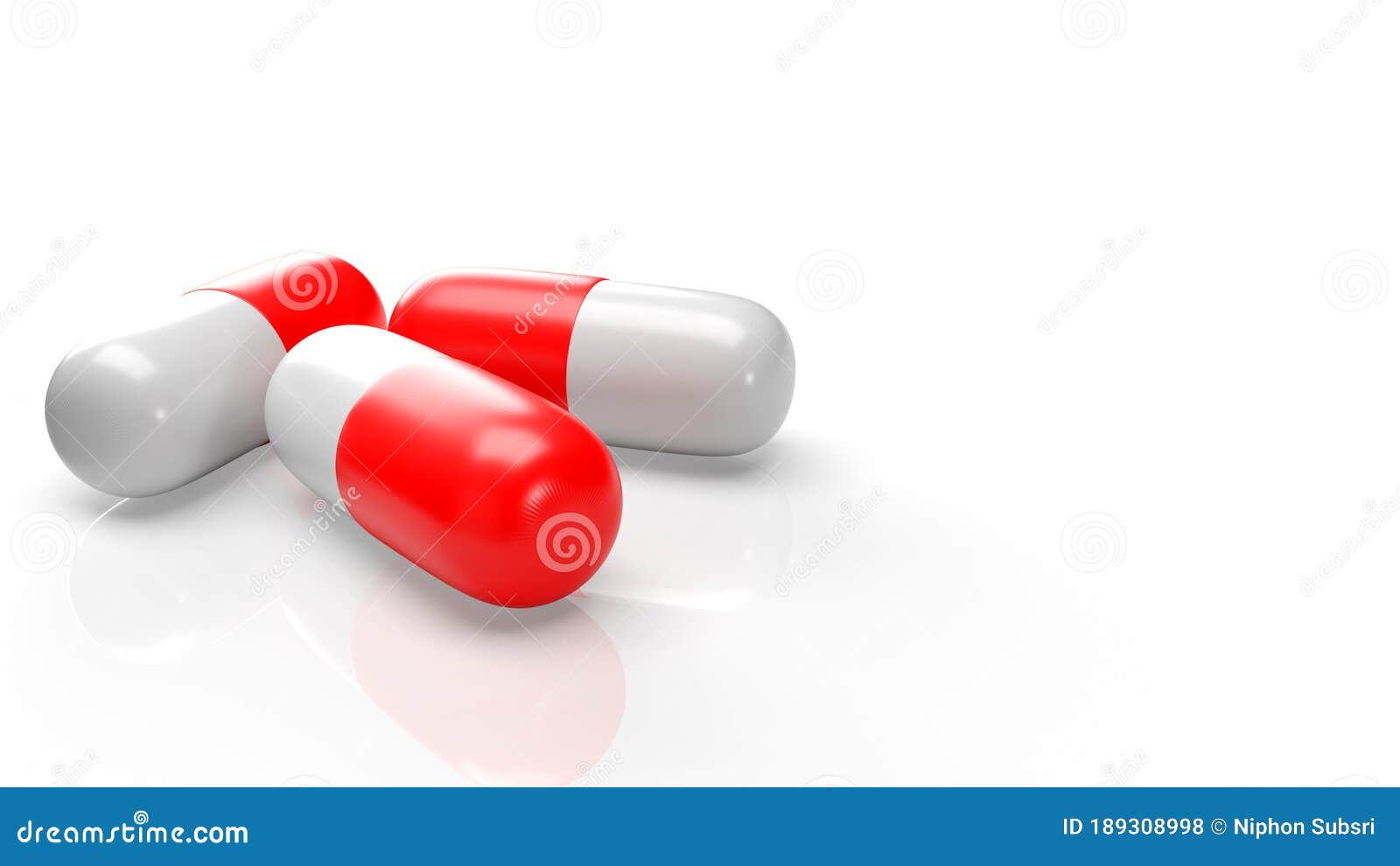 Red White Capsule 3d Rendering for Medical Content Stock Illustration ...