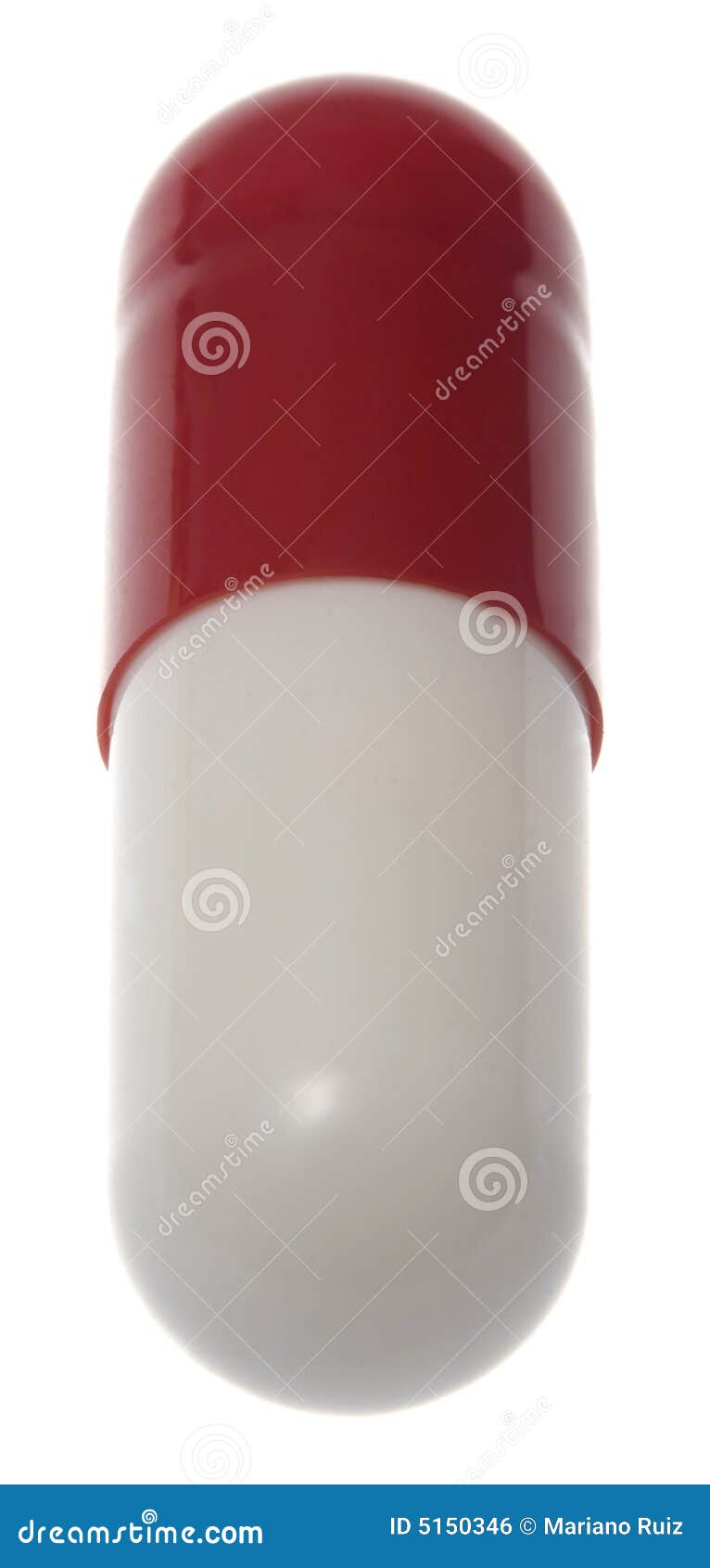 Red and White Capsule. White Side at the Front. Stock Photo - Image of ...