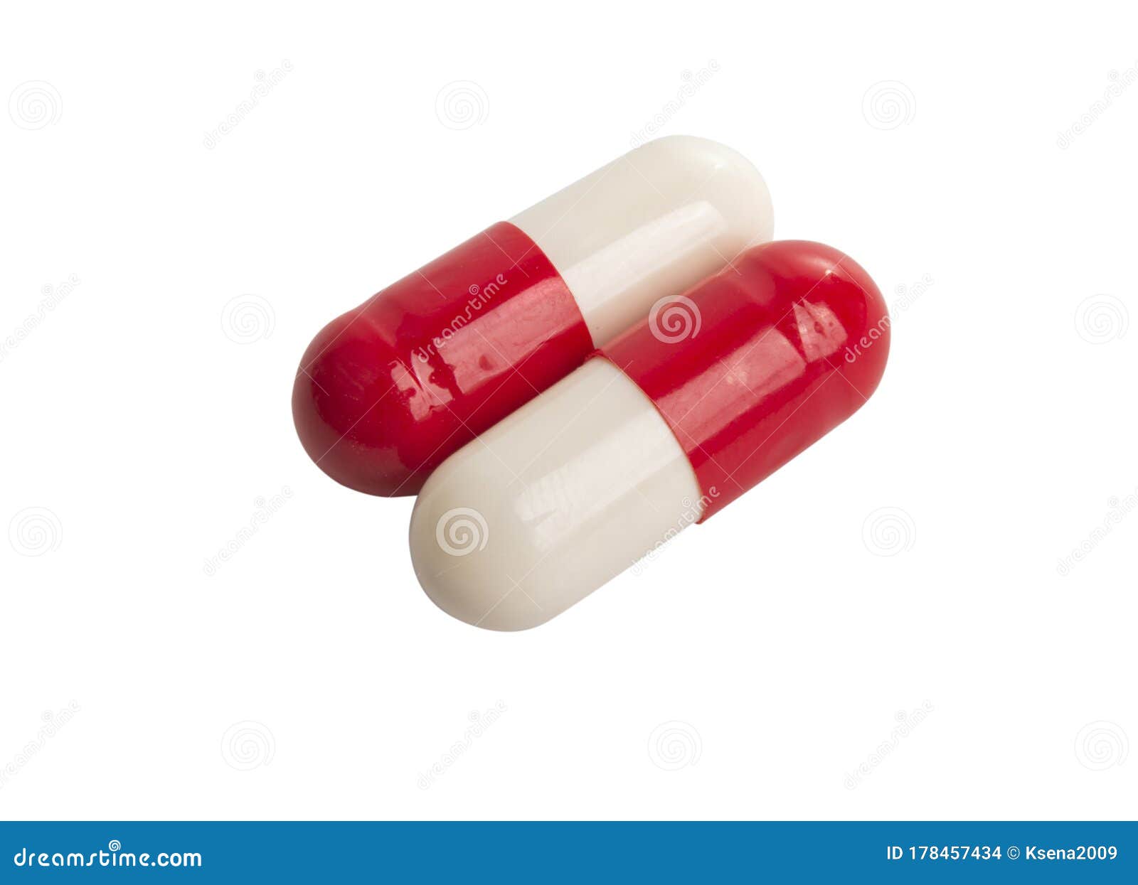 Red-white Capsules Isolated Stock Photo - Image of capsule, vitamin ...
