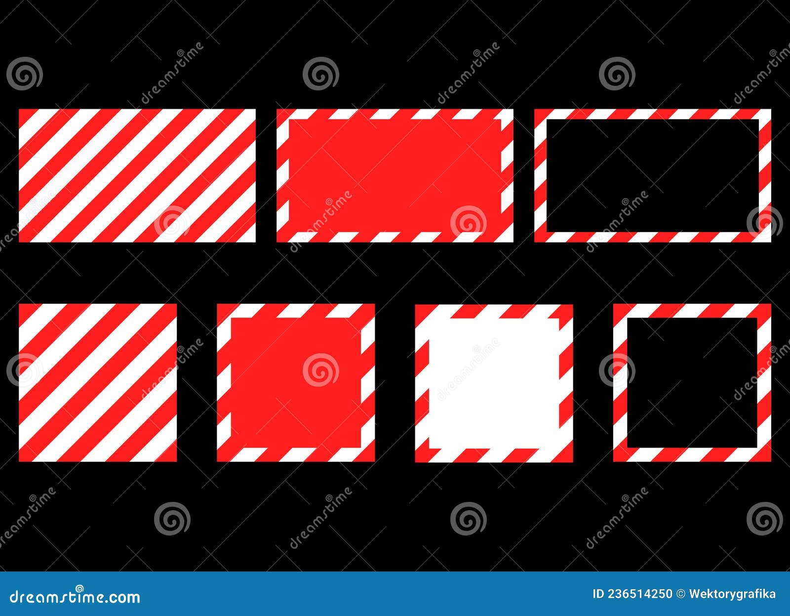 Danger Ribbon And Sign Attention Biohazard And Falling Warning Signs ...