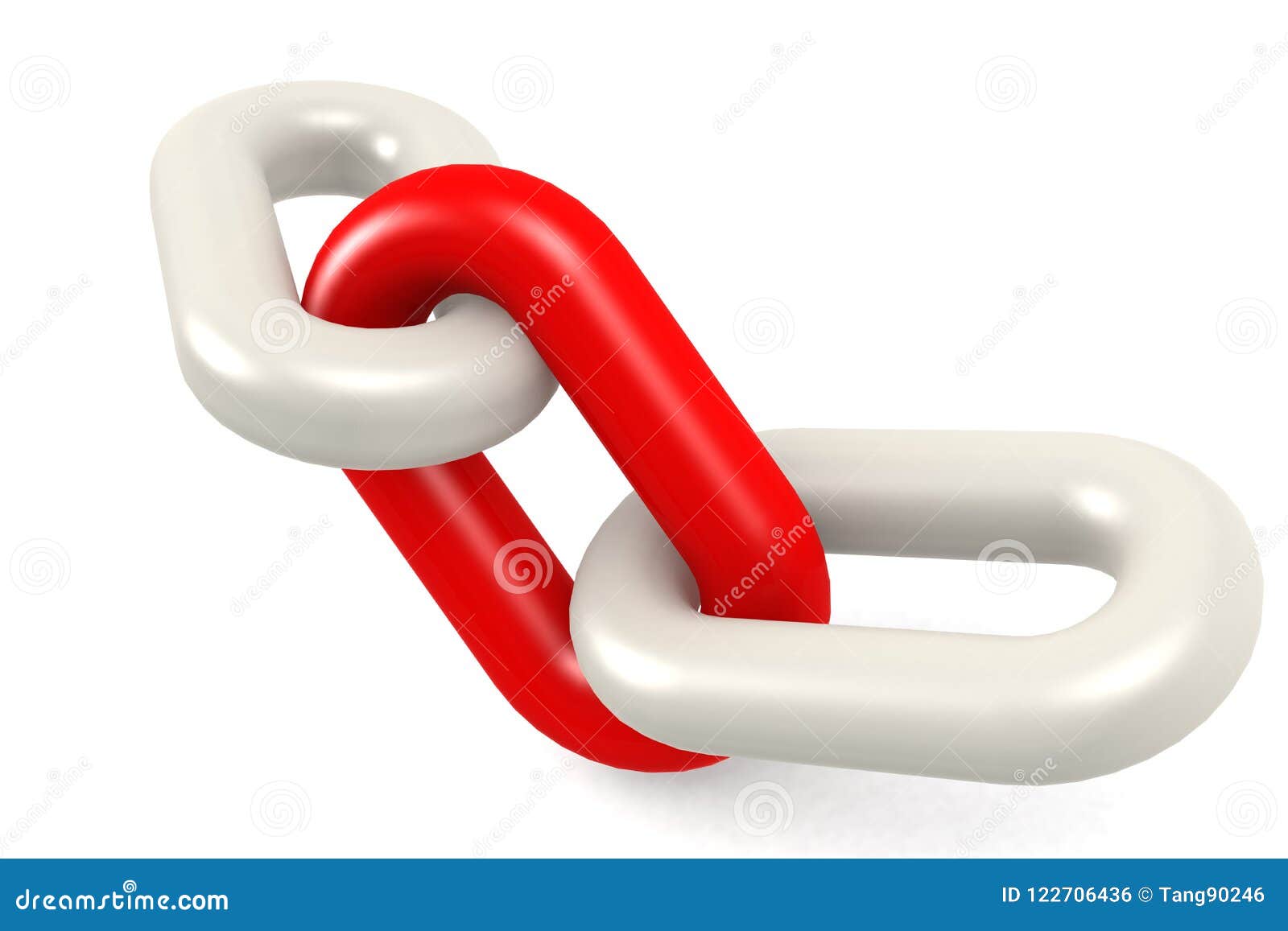 Red and white chain stock illustration. Illustration of leadership ...
