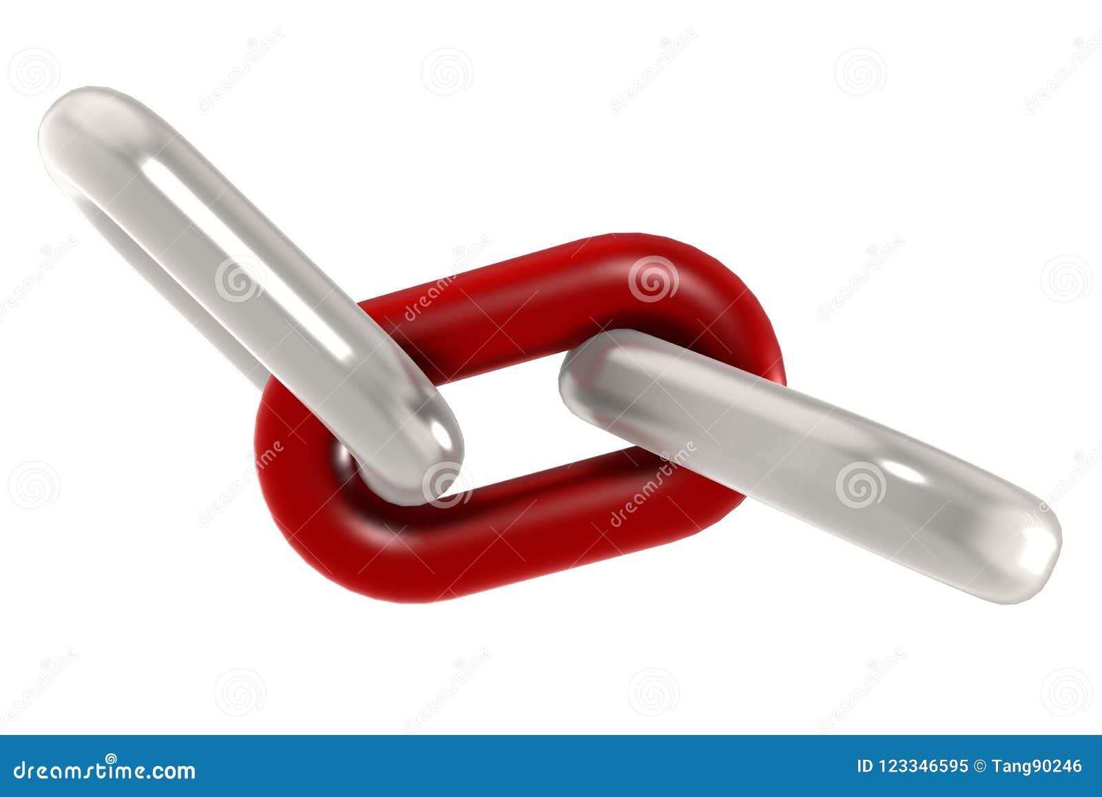 Red and white chain stock illustration. Illustration of metal - 123346595