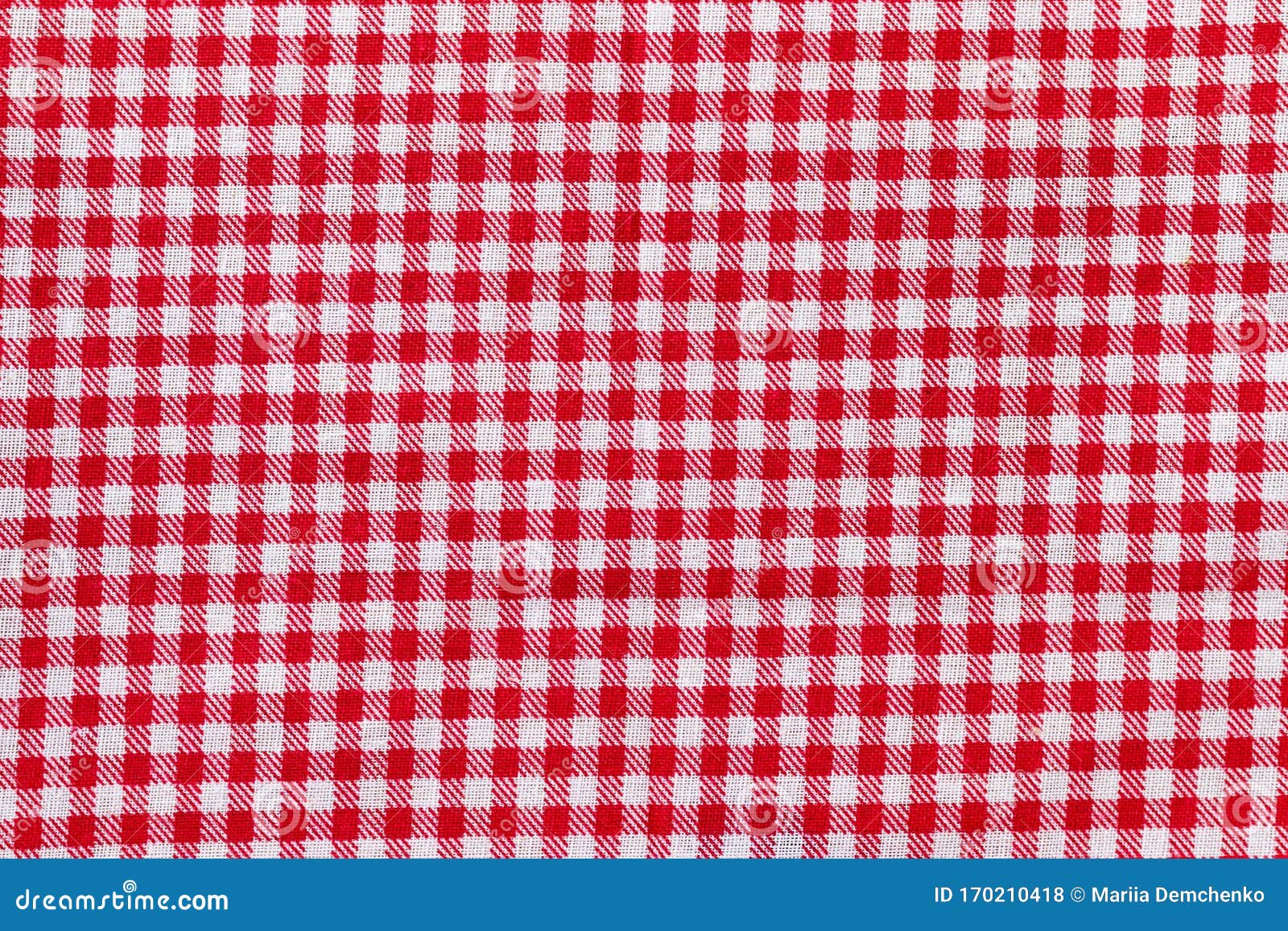 Red and White Checkered Fabric Texture. Bright Colored Cotton ...