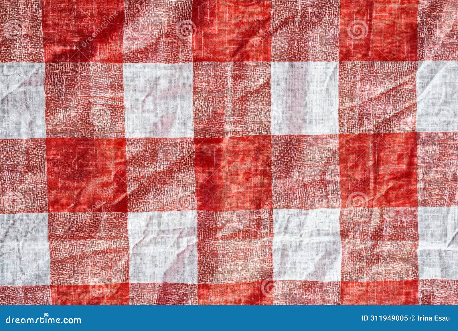 Red and White Checkered Fabric Texture Stock Image - Image of sewing ...