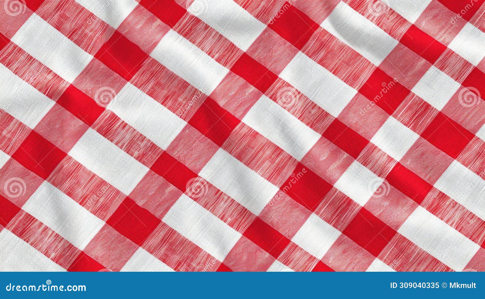 A Classic Red and White Checkered Tablecloth Stock Image - Image of ...