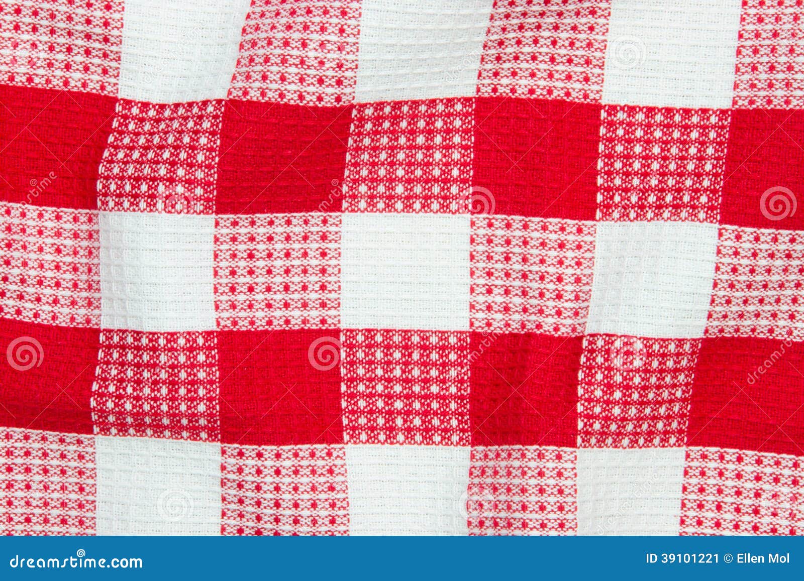 Red and White Checkered Table Cloth Stock Image - Image of cloth, dish ...