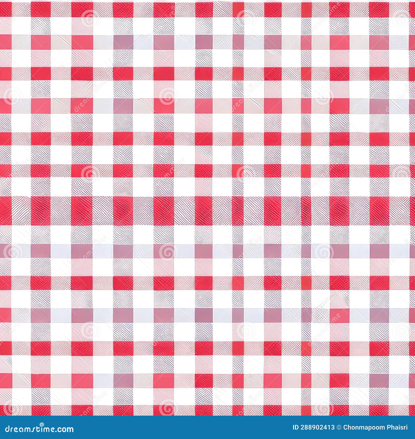 Red and White Checkered Tablecloth Texture. Seamless Pattern. AI ...