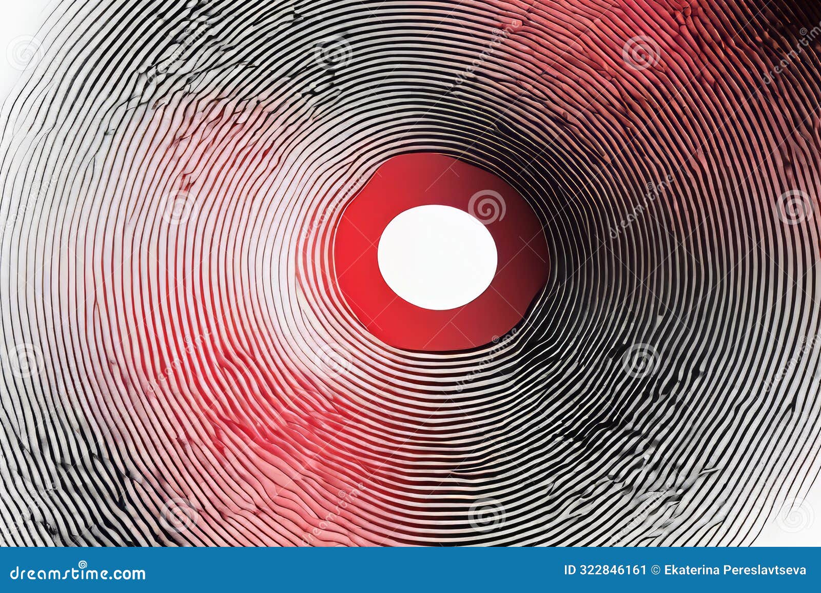 A Red and White Circle with a White Dot in the Center Stock Image ...