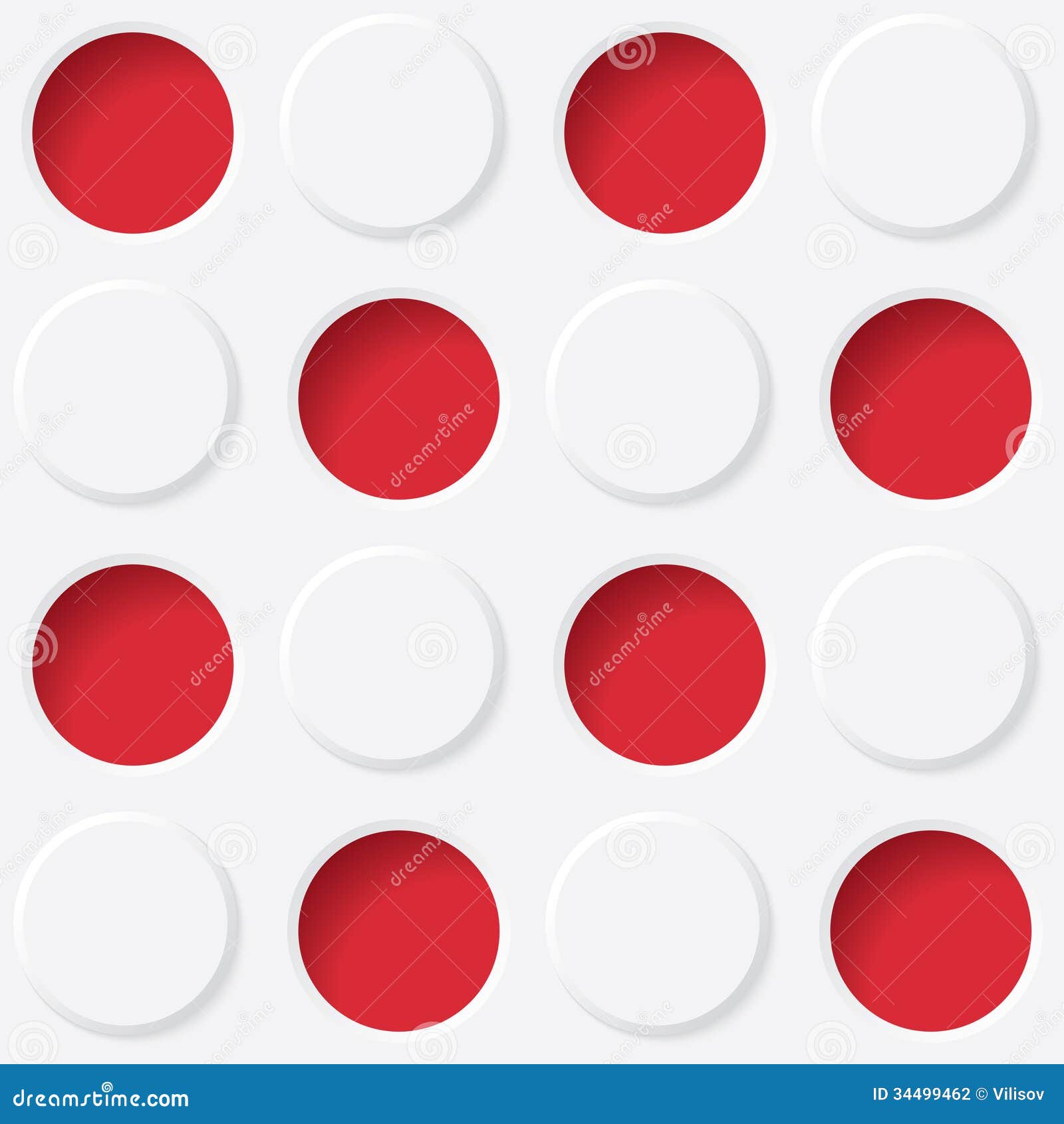 Red and white circles stock vector. Illustration of business - 34499462